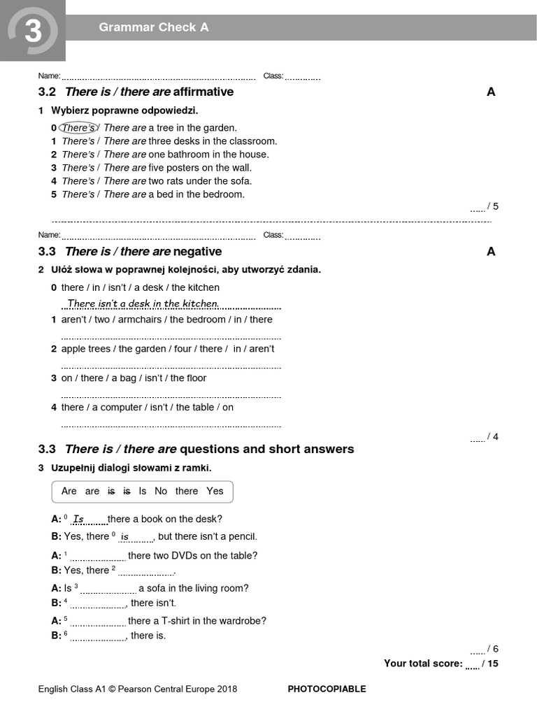 ECA1 - Tests - Grammar Check 3A - New2018 | PDF | Language Arts ...