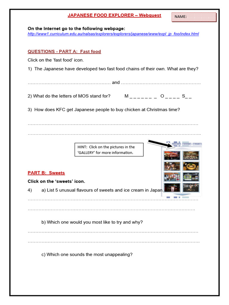Exploring Food Activity | PDF