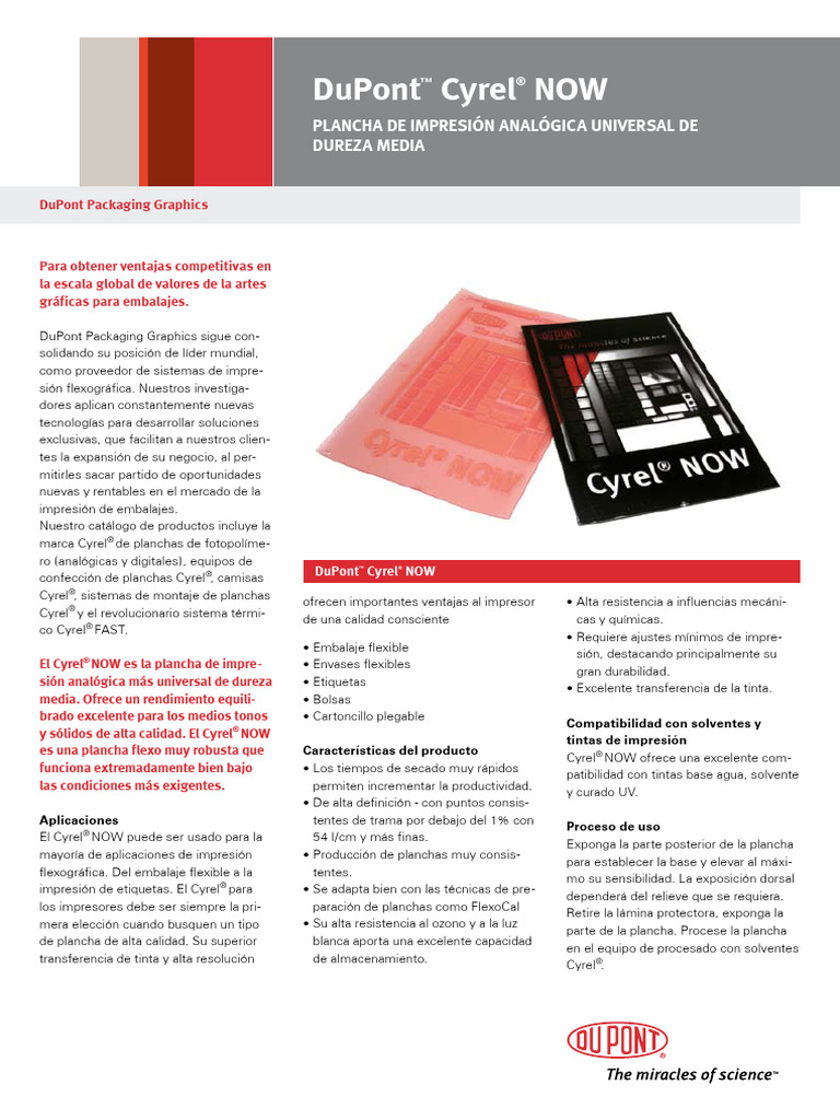 DuPont Cyrel NOWS | PDF | Du Pont | Ultravioleta
