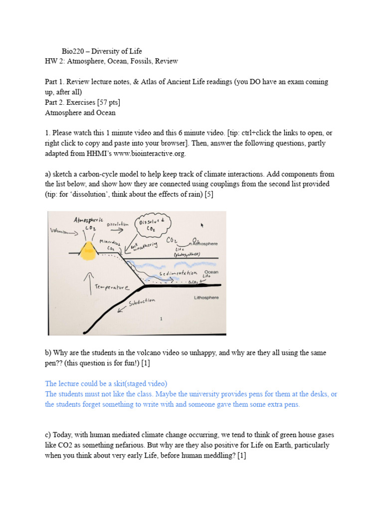 Official BIO 220 - H.W #2 | PDF