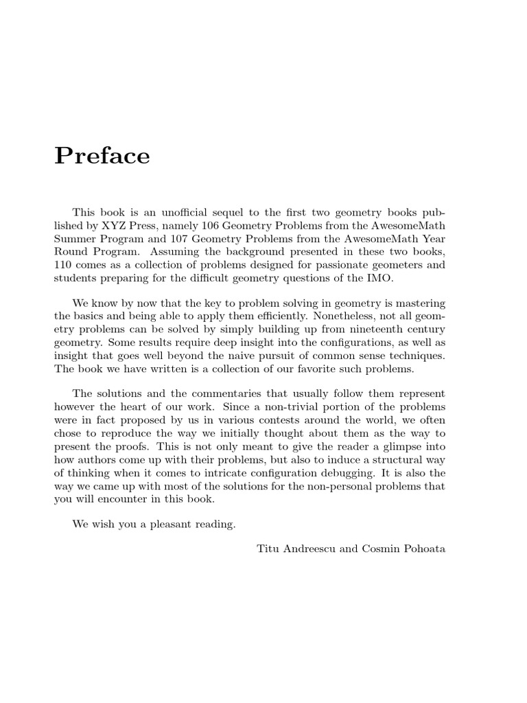 110 Geometry Problems From Imo Soft Look Inside Pdf