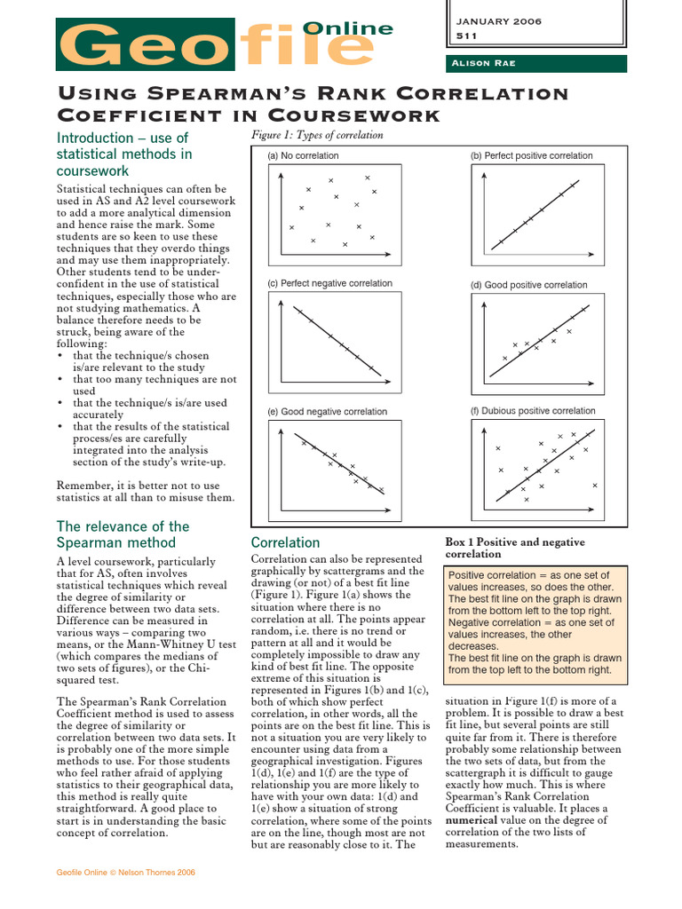 L7 Using-Spearmens-rank-corelation-in-coursework | PDF