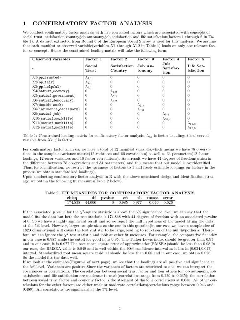 Assignment 1 Multivariate Stat | PDF