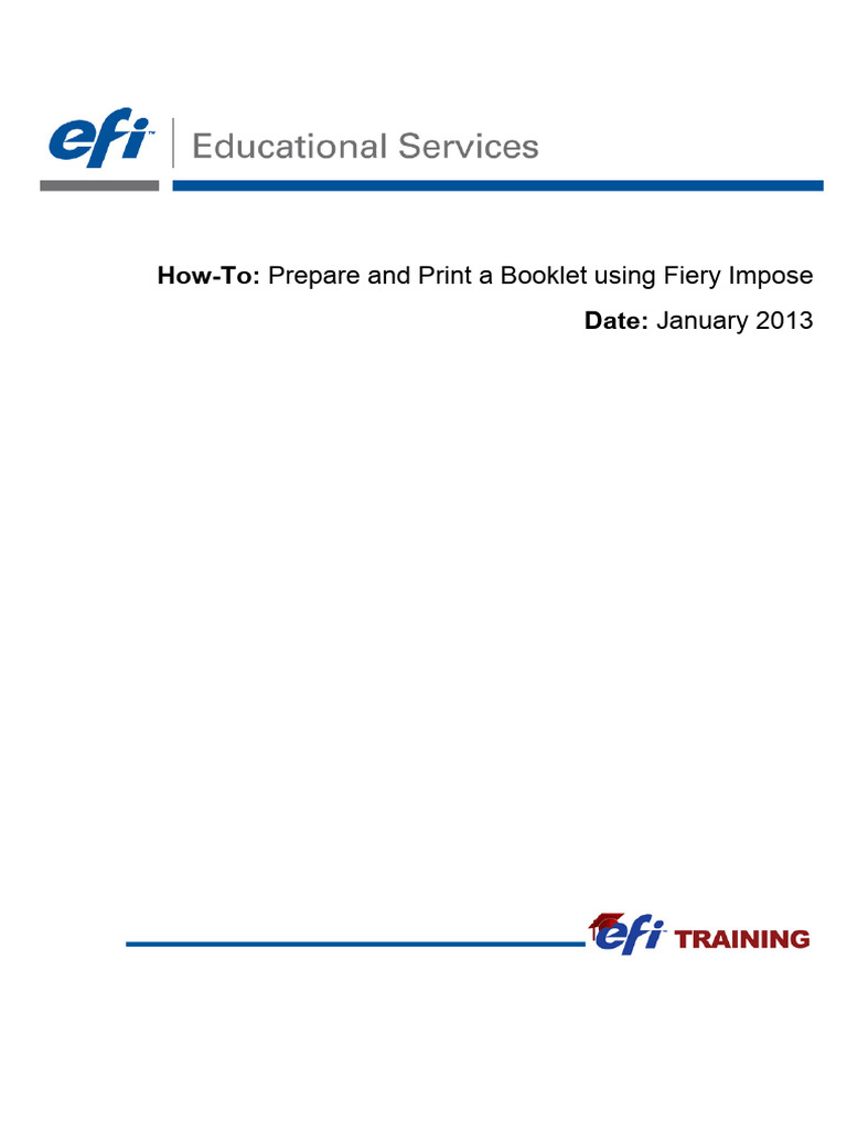 FS100 How-To Booklet Impose | PDF