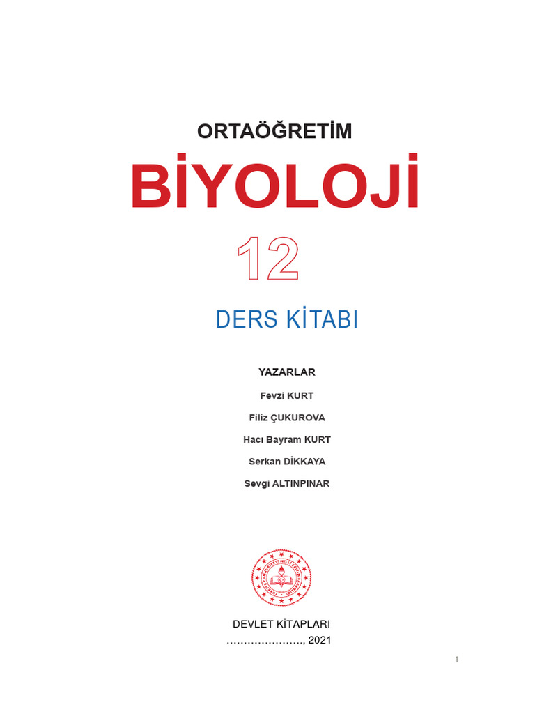 Bi̇yoloji̇ 12.sinif Meb 2022 2023 | PDF