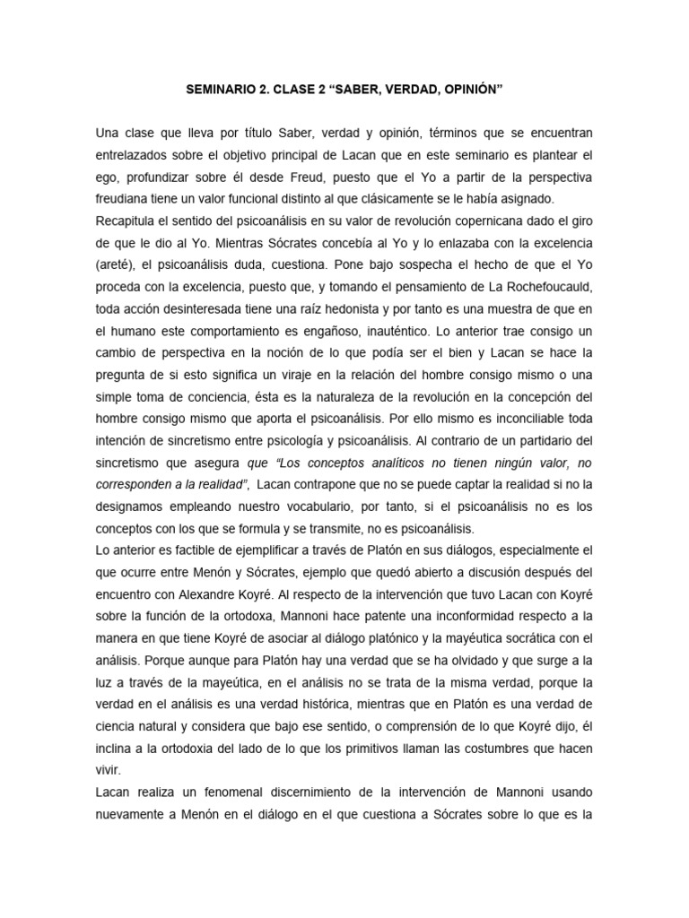 Saber, Verdad y Opinión | PDF