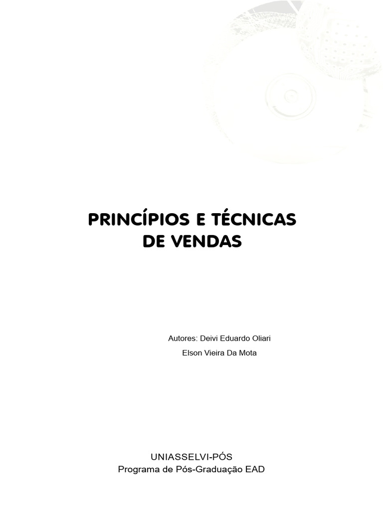 Princípios E Técnicas De Vendas Pdf Marketing Carro