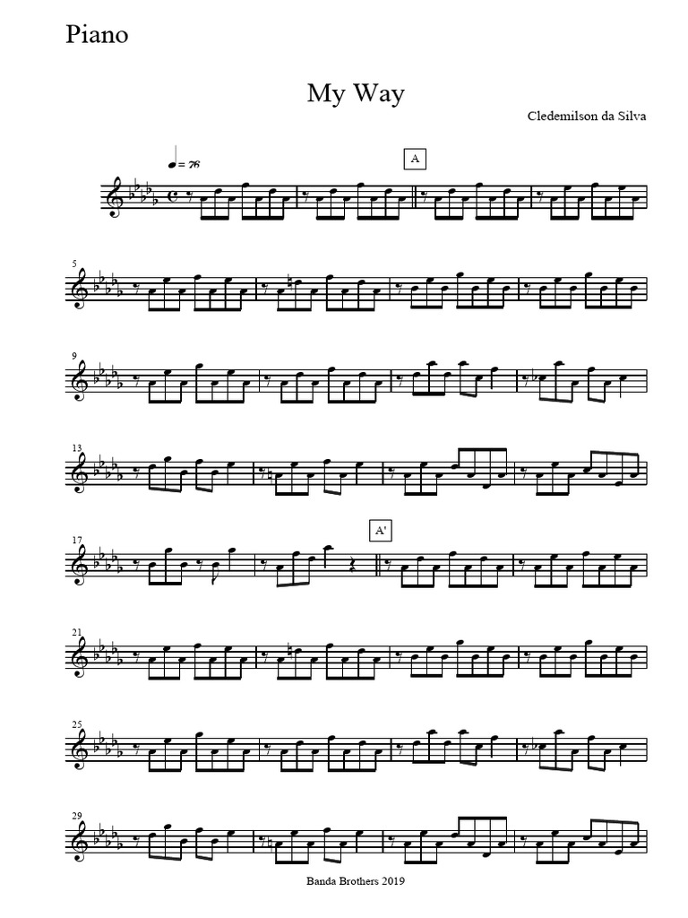 My Way - Piano | PDF