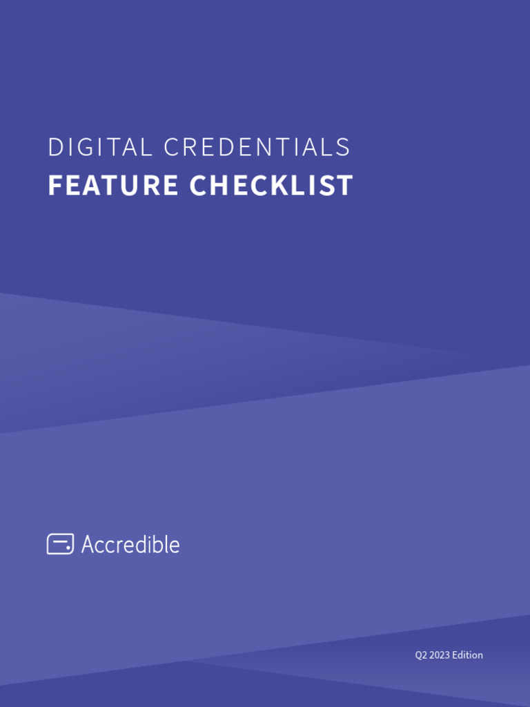 Accredible Digital Credentials Checklist | PDF