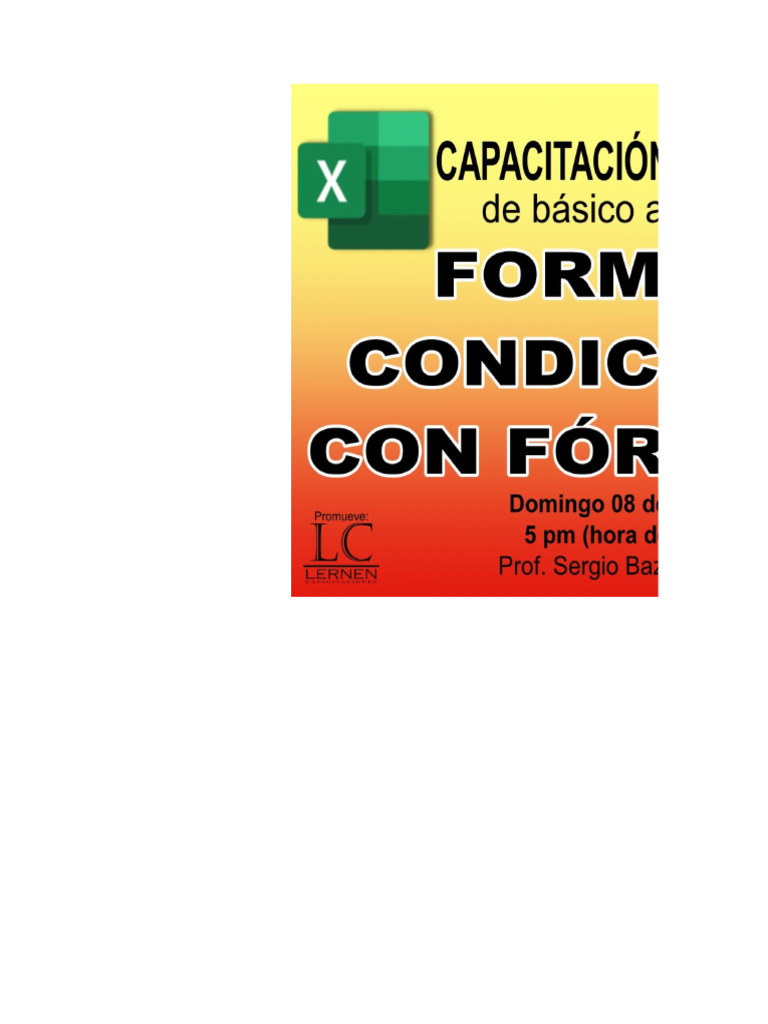 LERNEN CAPACITACIONES - Clase Gratuita de Excel - Formato Condicional ...