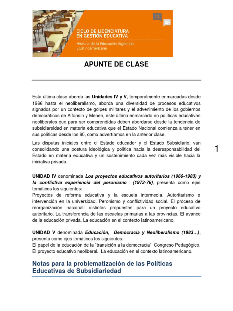Apunte de Clase - Unidad Iv - V | PDF | Argentina | Estado (política)