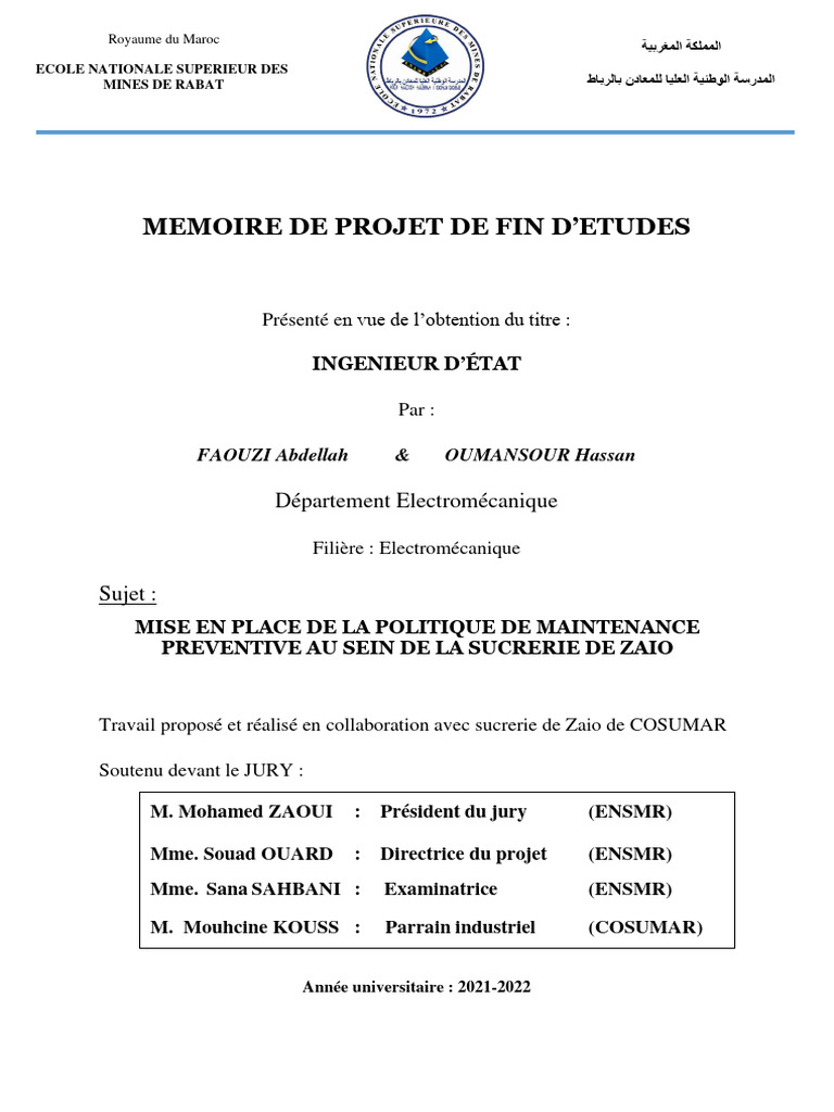 Rapport Cosumar | PDF