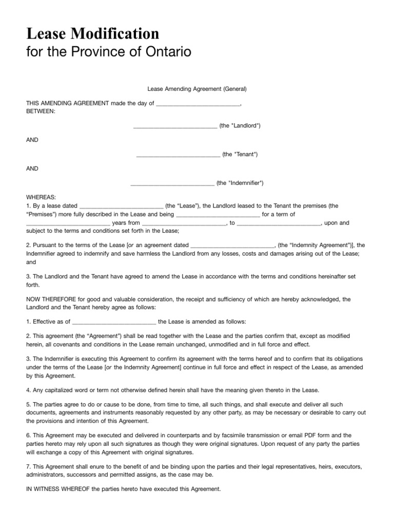 Lease Modification | PDF