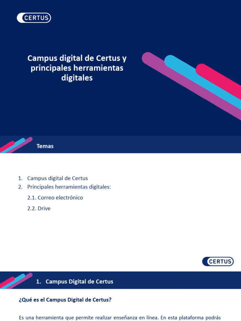 Herramientas del Campus Digital Certus | PDF