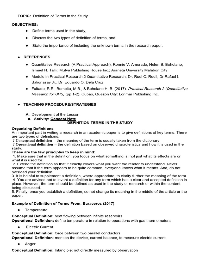 Lesson Definition of Terms | Download Free PDF | Temperature | Heat