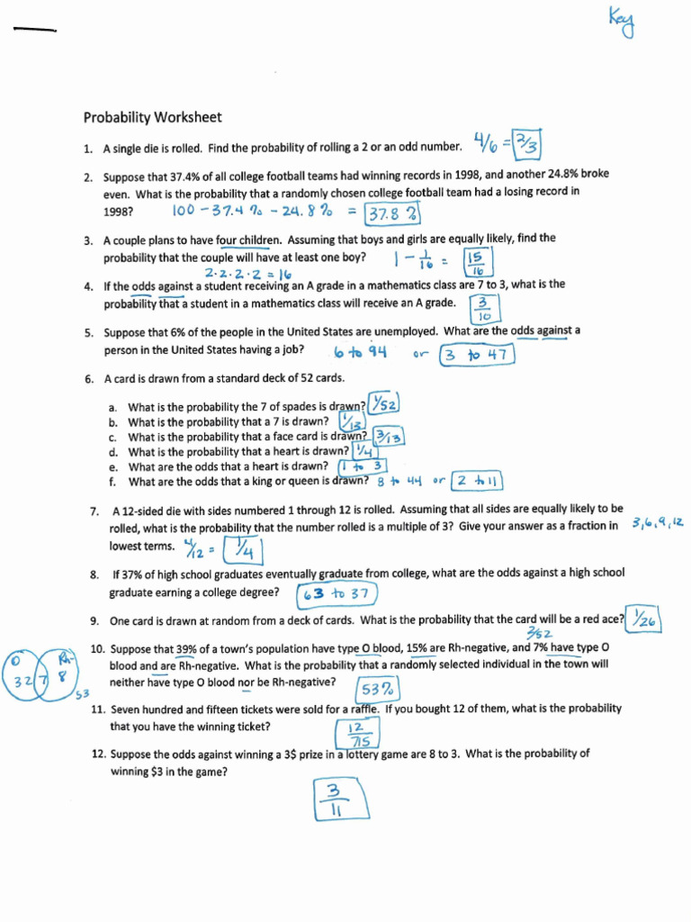 Answers To Probability Review | PDF