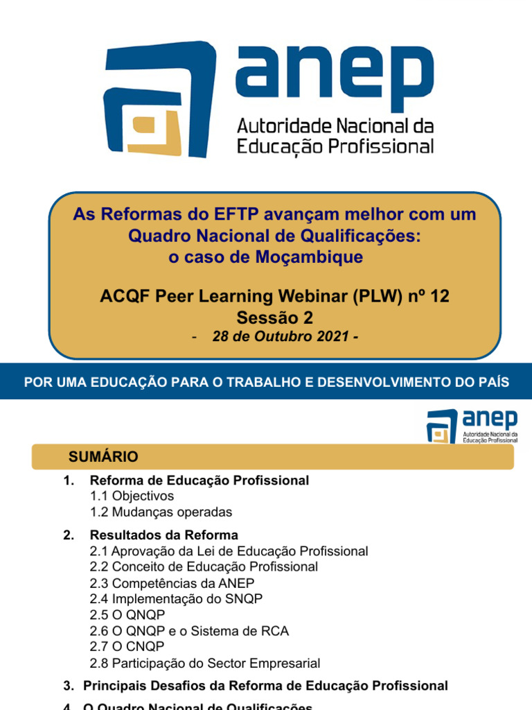 Sessao 2 PT Acqf PLW 12 Caso Mocambique Anep Ida Alvarinho | PDF