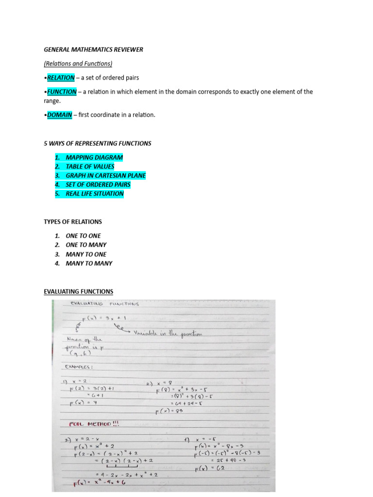 Genmath Reviewer (1st Sem) | PDF Genmath Reviewer (1st Sem) | PDF