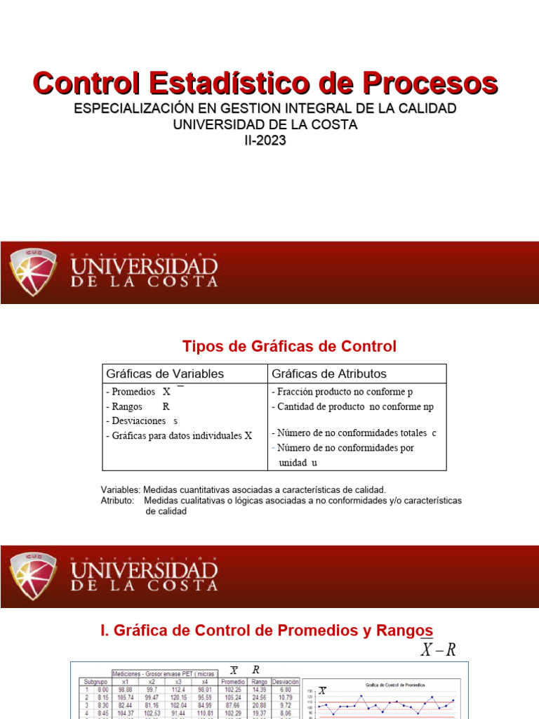 Control Estadistico de Procesos Presentacion 6 | PDF