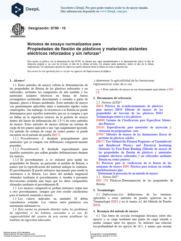 ASTM D790 - 10 Es | PDF