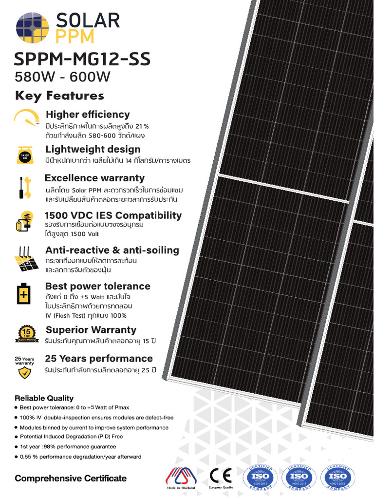 3.SPPM 600W-Monocrystaline Monofacial (MIT)_compressed | PDF