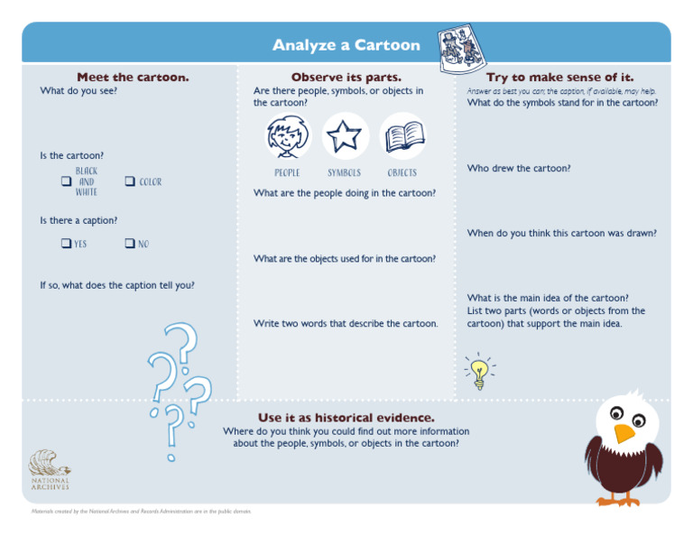 Analyze A Cartoon Novice | PDF
