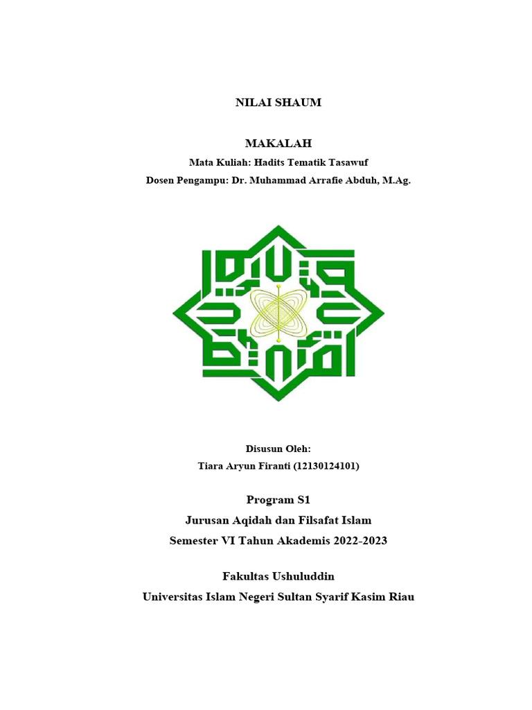 Makalah HTT Nilai Shaum | PDF Makalah HTT Nilai Shaum | PDF