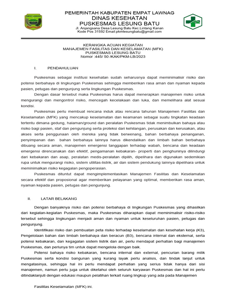 1.4.1.a Contoh Program MFK | PDF