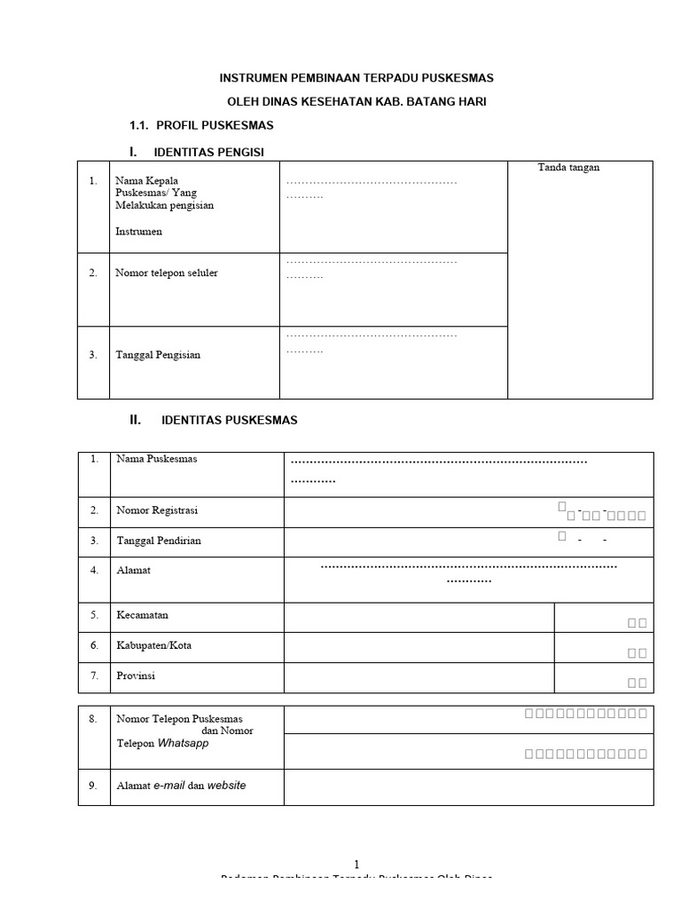 Ceklis TPCB 2023 | PDF