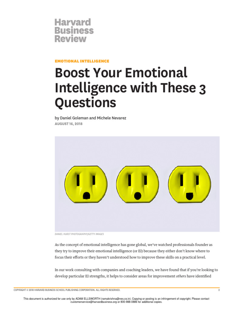 Boost Your Emotional Intelligence With These 3 Questions By Daniel