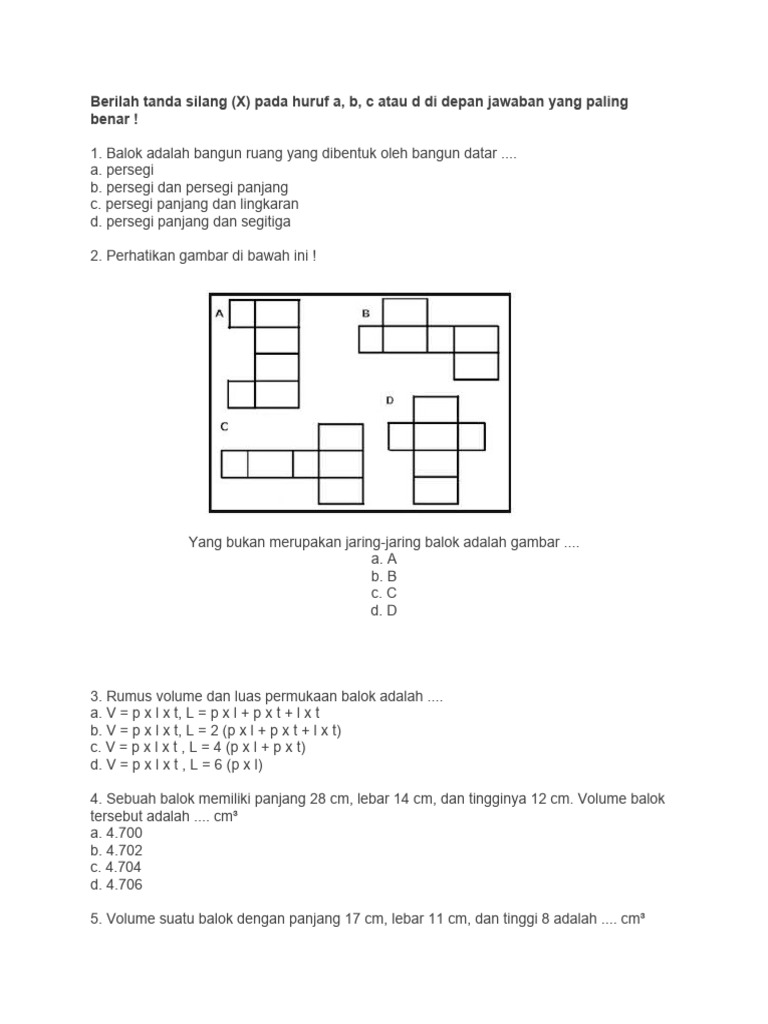 Soal Soal Balok | PDF