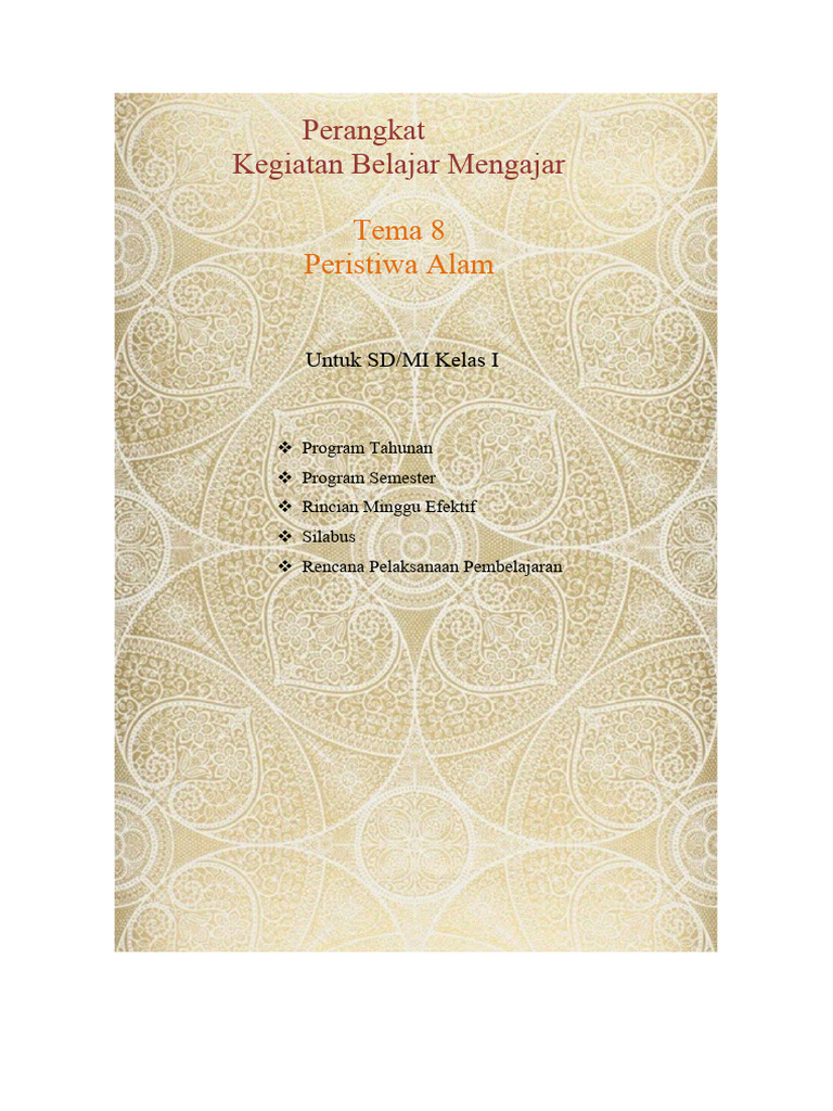 PKBM Kelas 1 Tema 8 | PDF