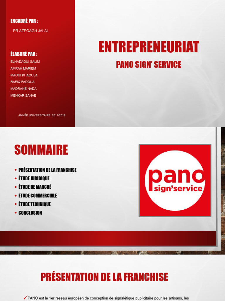 Franchise Pano Sign’Service à Kénitra | PDF | Publicité | Économie ...