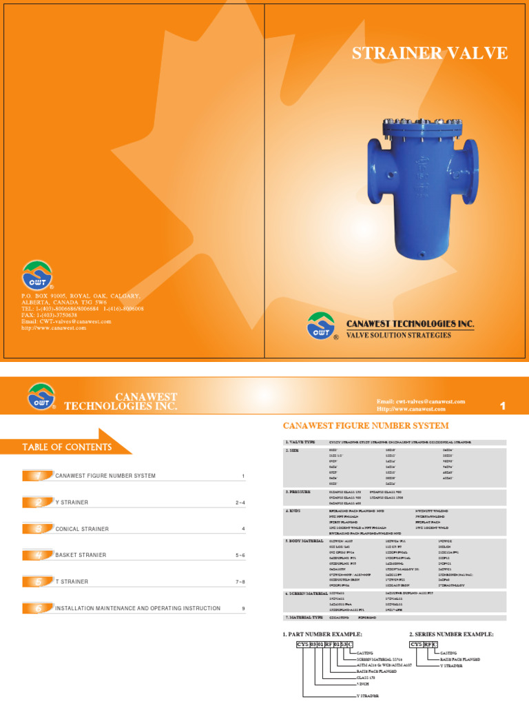CWT Strainer Valve 2014 | PDF