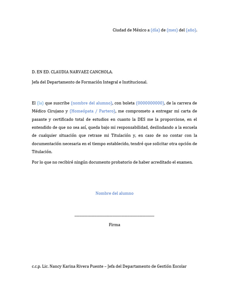 Formato Editable Carta Compromiso Con CCP | PDF | Crecimiento personal ...