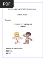 Proyecto "Cuido mi Cuerpo" para Niños | PDF