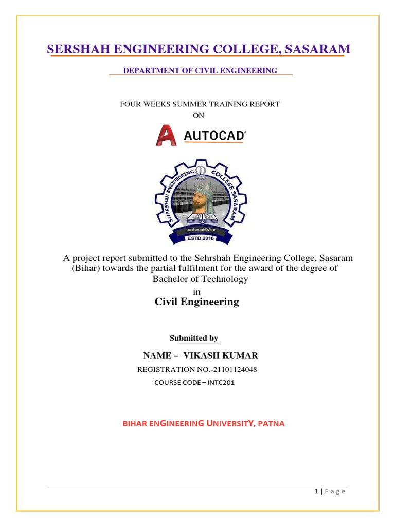 Cad Report Vikash Final | PDF | Auto Cad | Circle