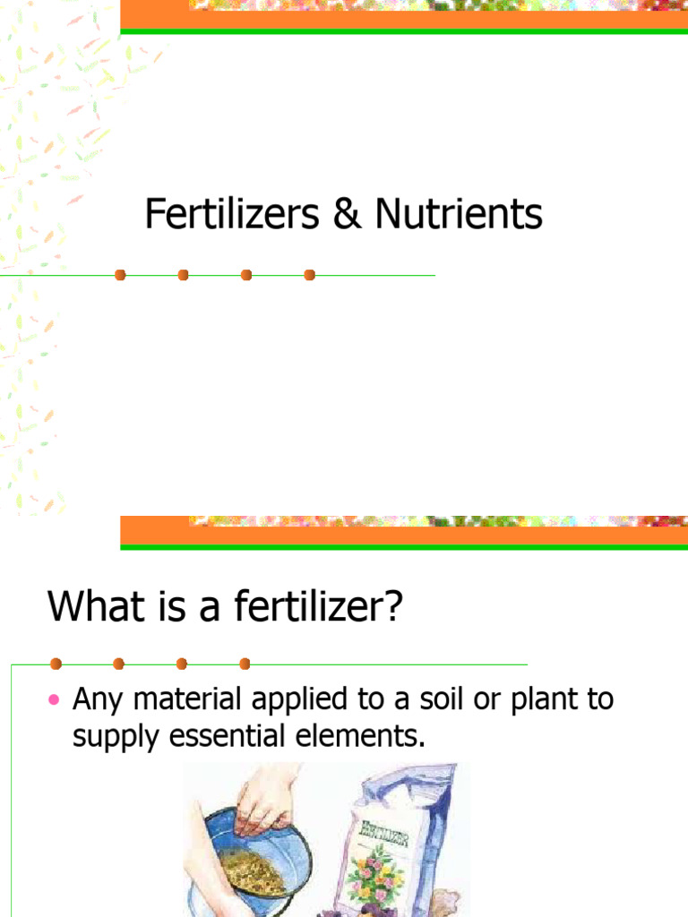 Fertilizers and Nutrients | Download Free PDF | Plant Nutrition ...
