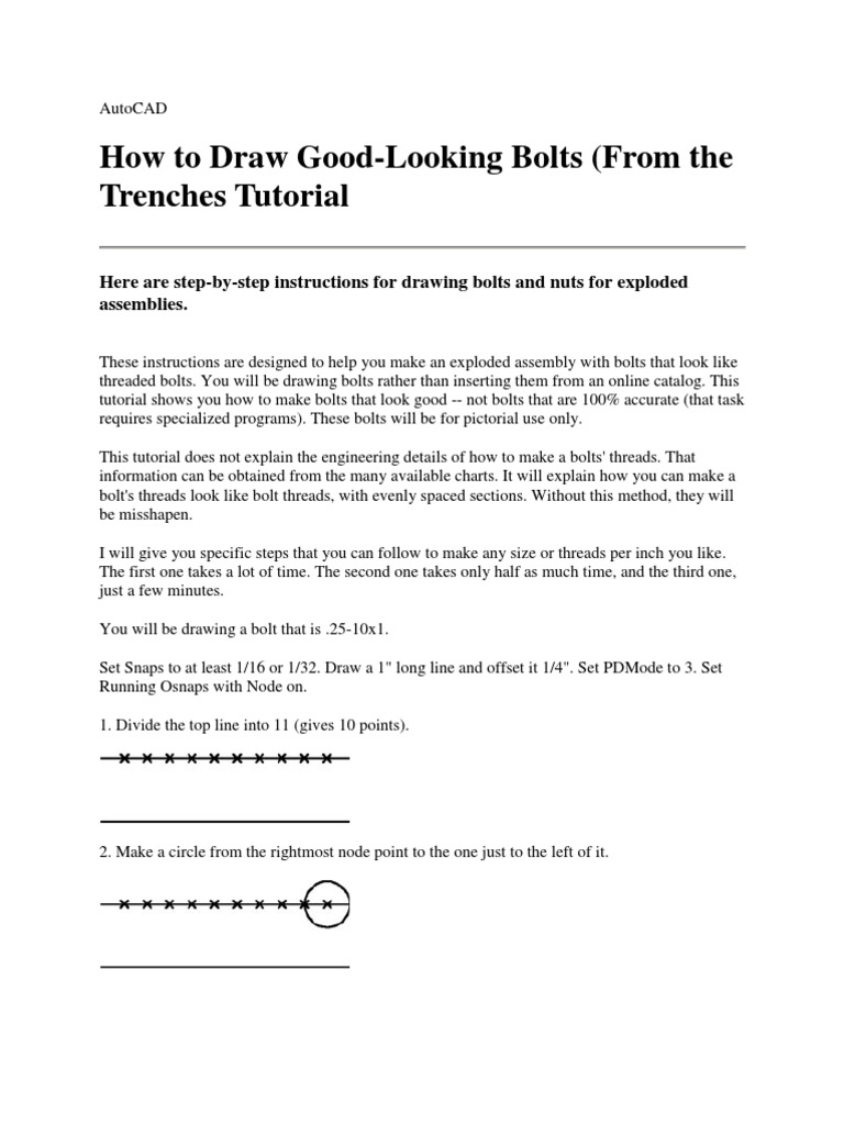 How To Draw Good-Looking Bolts (From The Trenches Tutorial | PDF ...