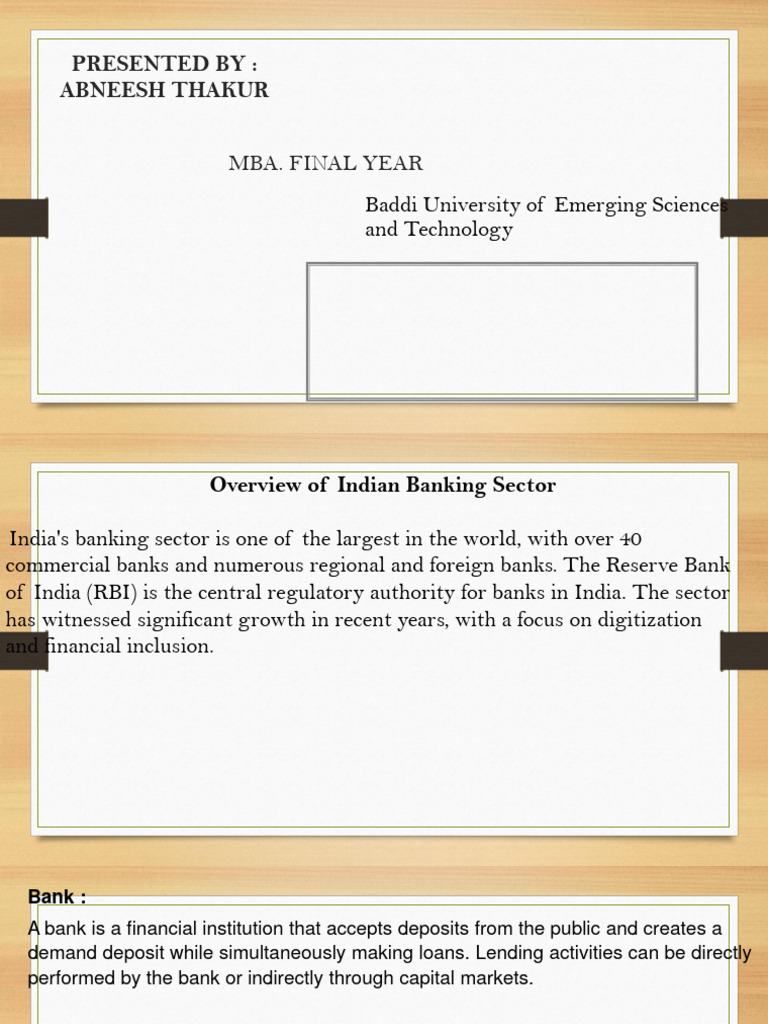 Overview of Indian Banking Sector | PDF | Travel