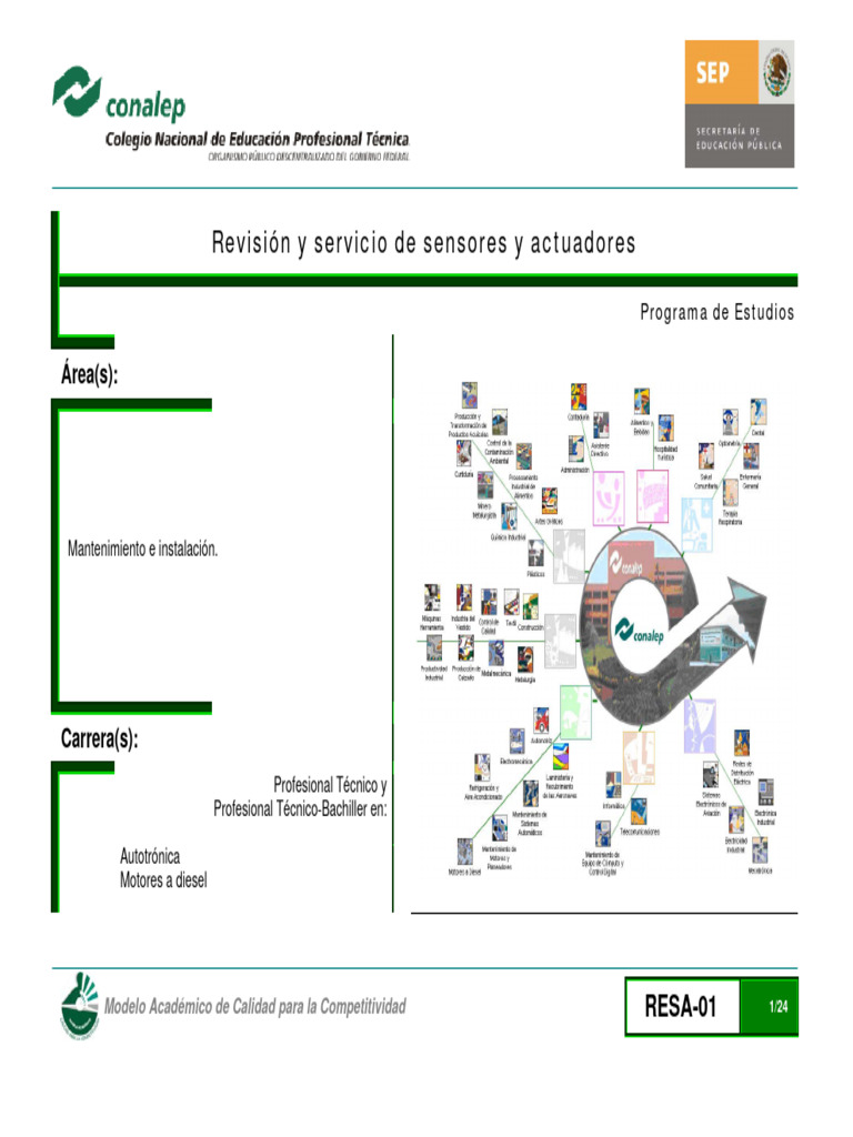 Revisión y Servicio de Sensores y Actuadores: Área(s) | PDF
