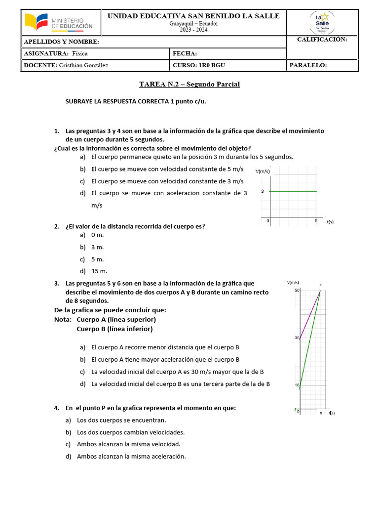 Deber 2 Fisica 2do Parcial | PDF