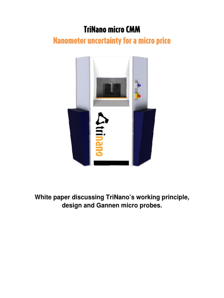 TriNano Ultra Precision CMM (White Paper) | PDF | Cartesian Coordinate ...