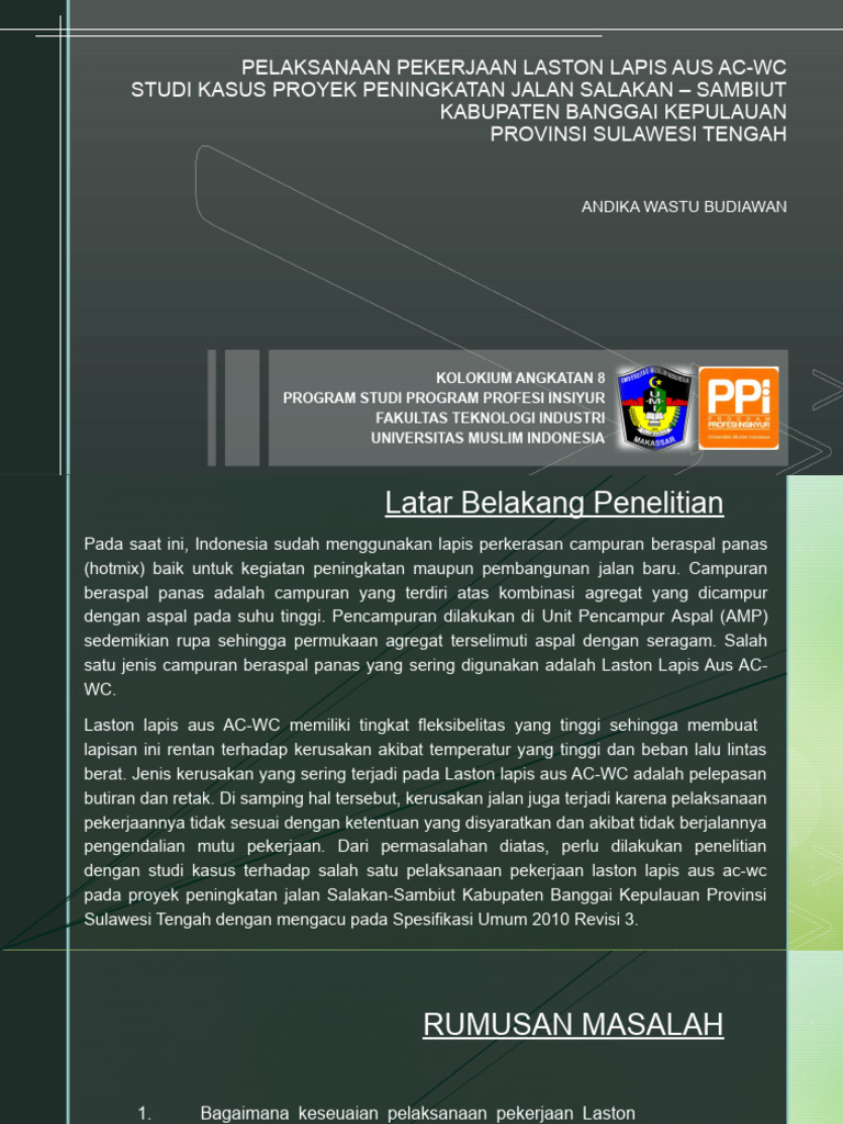 Presentasi - Andika Wastu Budiawan - PII - Update | PDF