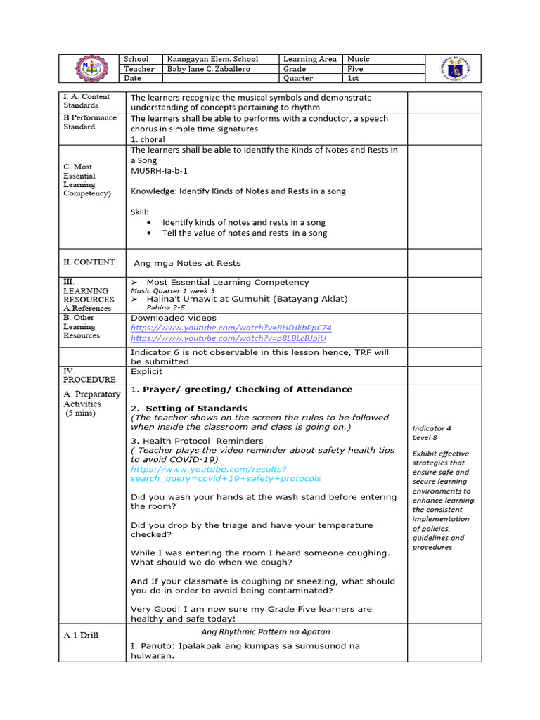 CO-Ang Mga Notes at Rests | PDF