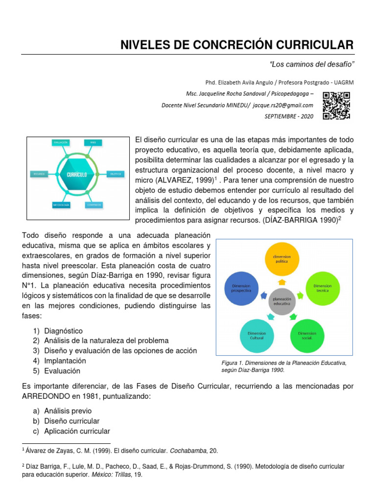 Niveles de Concrecion Curricular Los Cam | PDF