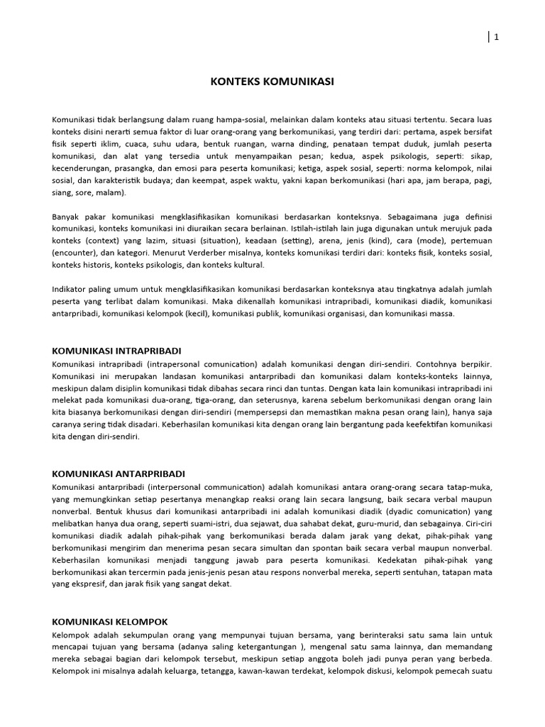 Konteks Komunikasi | PDF