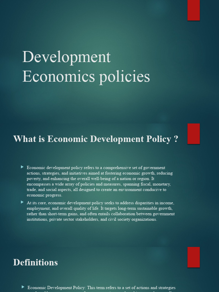 Economic Development Policy Guide | PDF | Social Science