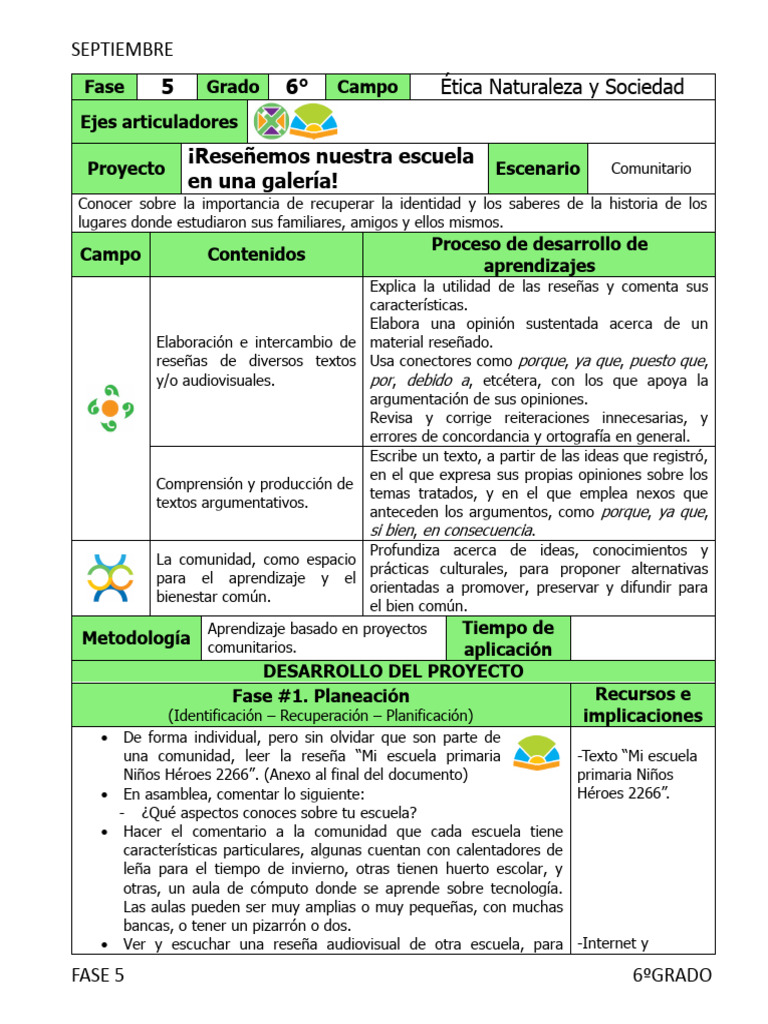 Reseñemos Nuestra Escuela en Galería | PDF