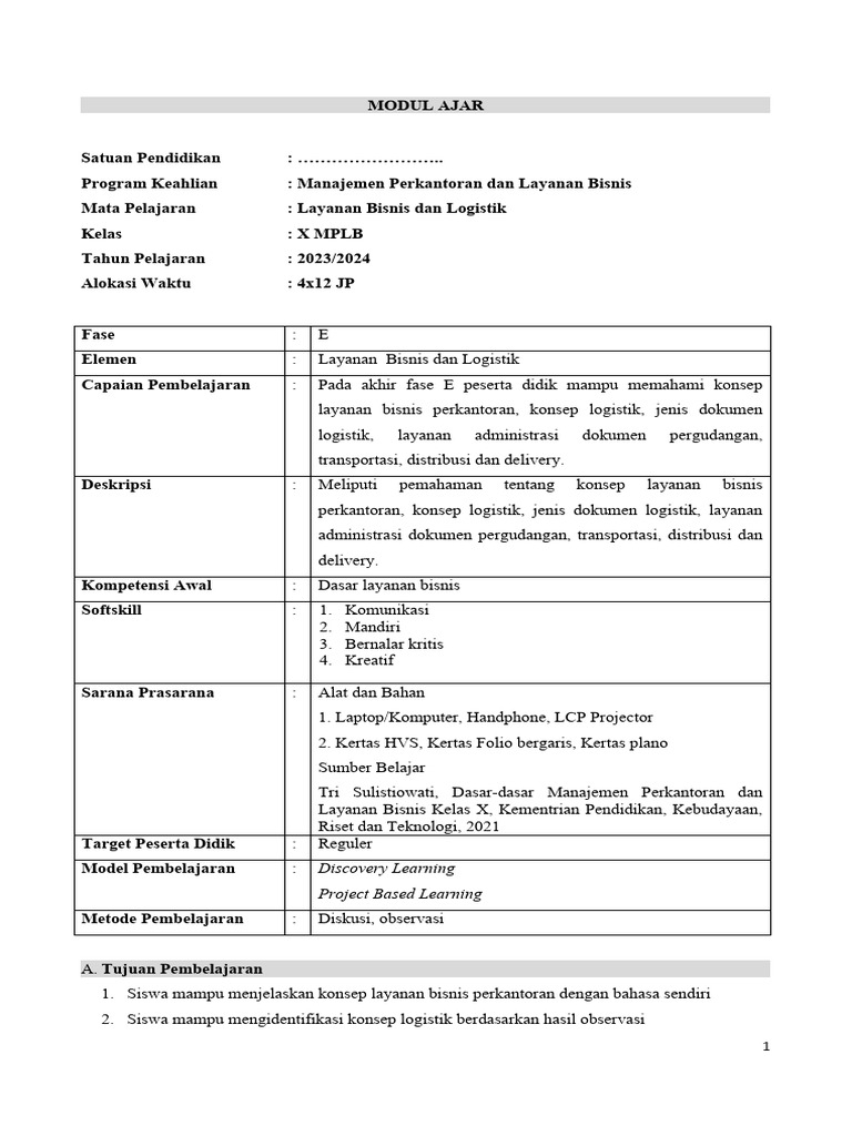 Ma x Dasar Mplb Layanan Bisnis e8 | PDF